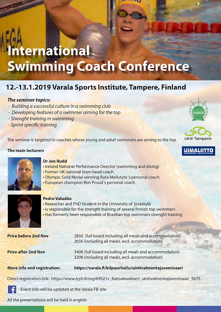 Jon Rudd seminaarissa Tampereella tammikuussa - Uimaliitto